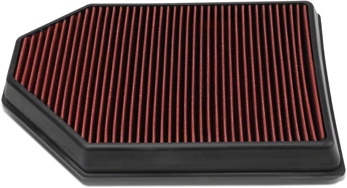 Challenger High Flow Drop-In Panel Dry Air Filter; Red (11-18 ...