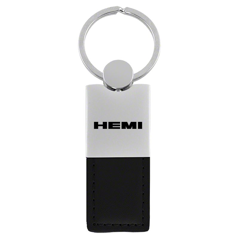 Challenger Key Chain; Hemi Duo Leather Key Fob