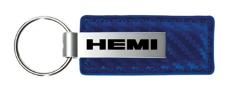 Challenger Key Chain; Hemi Carbon Fiber Leather Key Fob