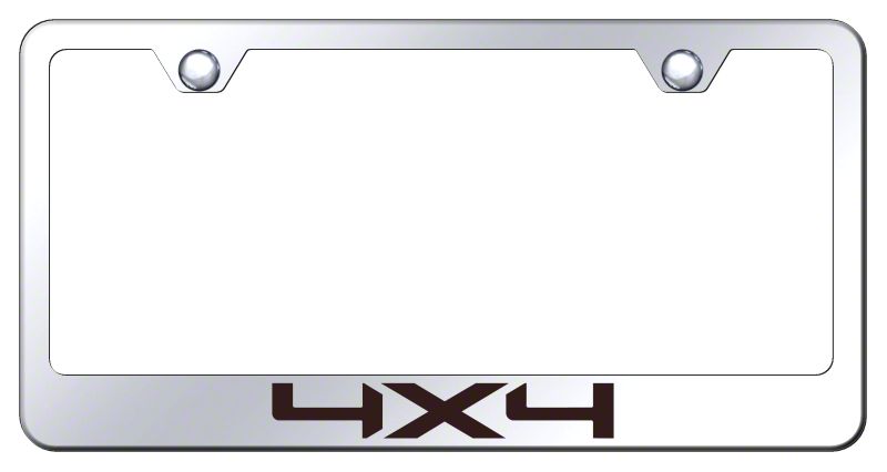 Challenger 4x4 Laser Etched License Plate Frame; Mirrored (Universal ...