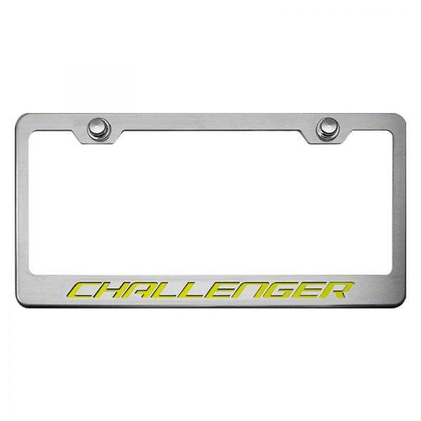 Challenger License Plate Frame with CHALLENGER Lettering; Solid Synergy ...