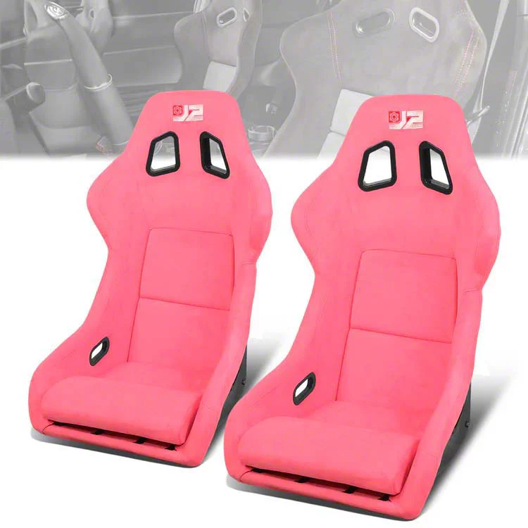 Challenger Microfiber Suede Large Racing Bucket Seats with Seat Sliders ...