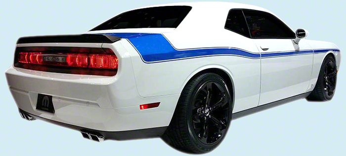Challenger MOPAR 14 Side and Deck Stripes; Red (08-14 Challenger ...