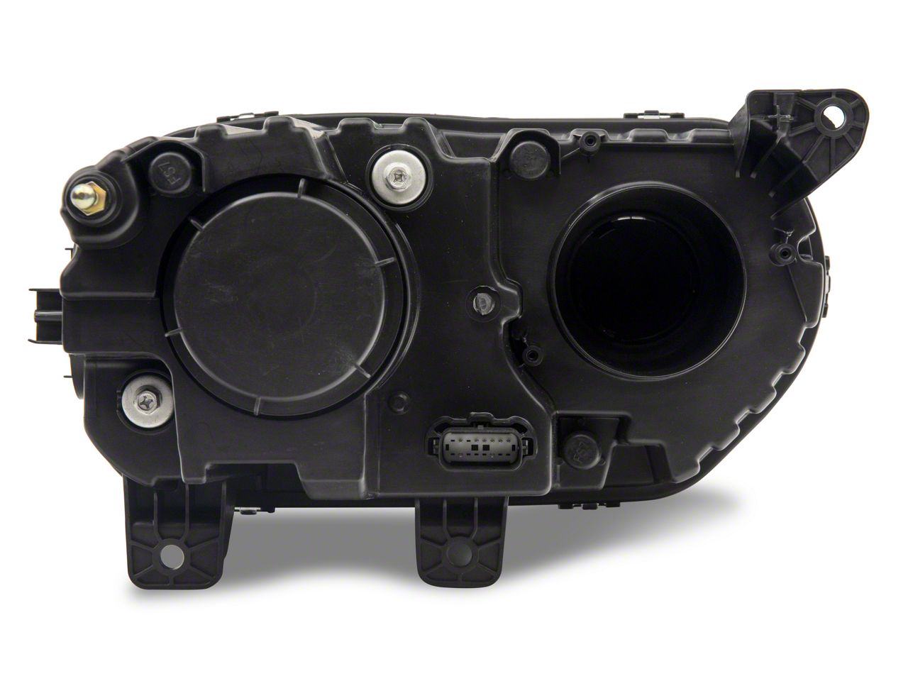 Challenger OEM Style Headlight with LED DRL; Driver Side; Black Housing ...