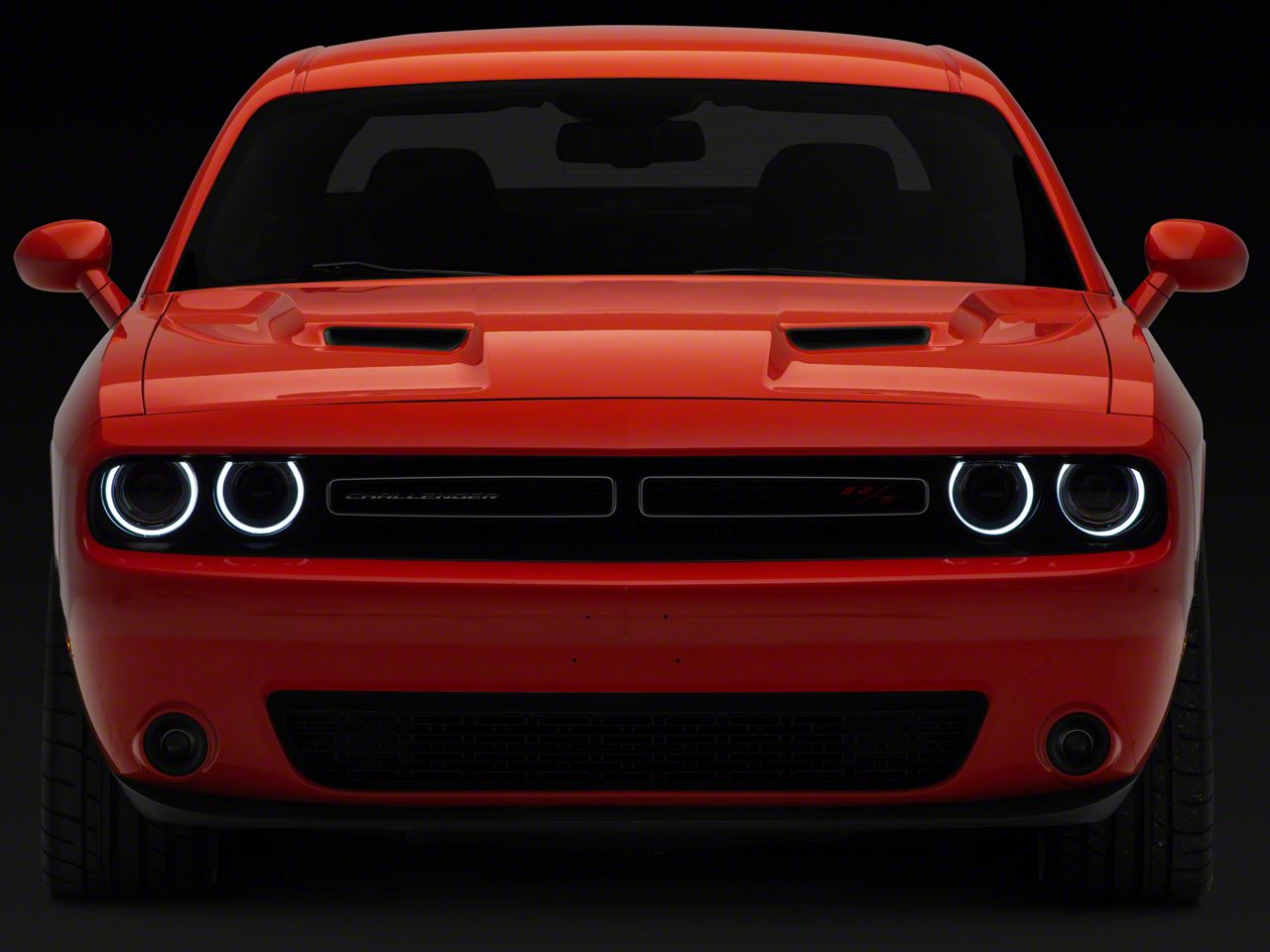 Challenger OEM Style Headlight with LED DRL; Passenger Side; Black ...