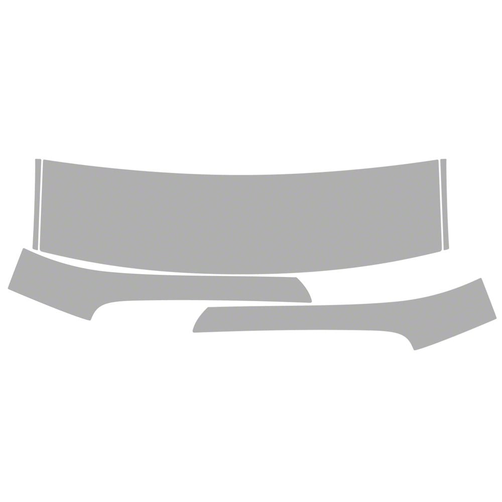 Challenger Paint Protection PPF Pre-Cut Kit; Roof and A-Pillar; Gloss ...