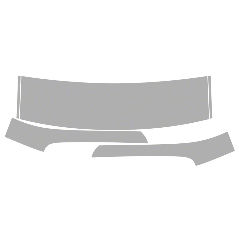 Challenger Paint Protection PPF Pre-Cut Kit; Roof and A-Pillar; Gloss ...