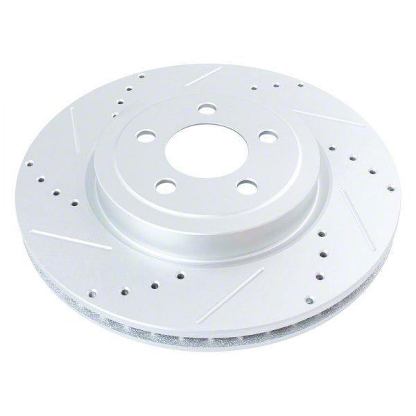 Challenger Performance Drilled and Slotted Rotors; Front and Rear (08 ...