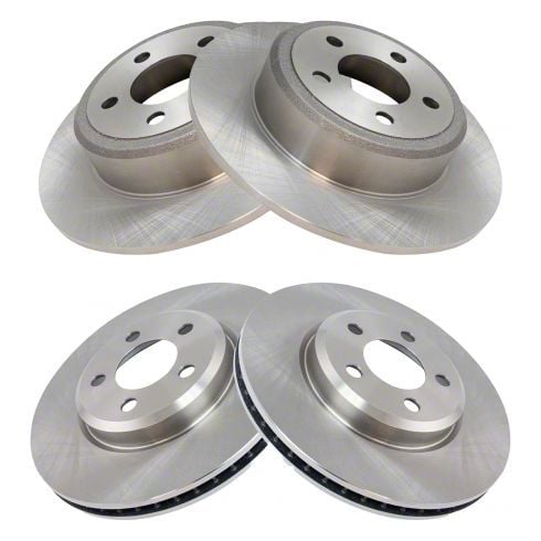 Challenger Plain Vented and Solid Rotors; Front and Rear (08-20 ...
