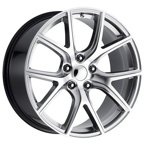 Challenger PR181 Hyper Silver Machined Wheel; Rear Only; 20x10; 18mm ...