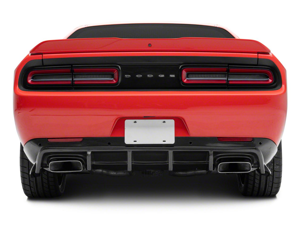 Challenger RC Rear Diffuser; Gloss Carbon Fiber (15-23 Challenger, Excluding Widebody) - Free ...