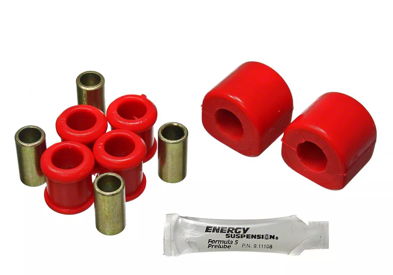 Challenger Rear Sway Bar Bushings with End Link Bushings; 20mm; Red (08 ...