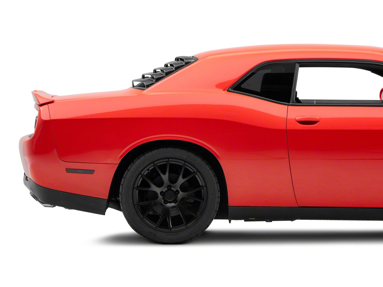Challenger Rear Window Louvers; Gloss Black (08-23 Challenger) - Free ...