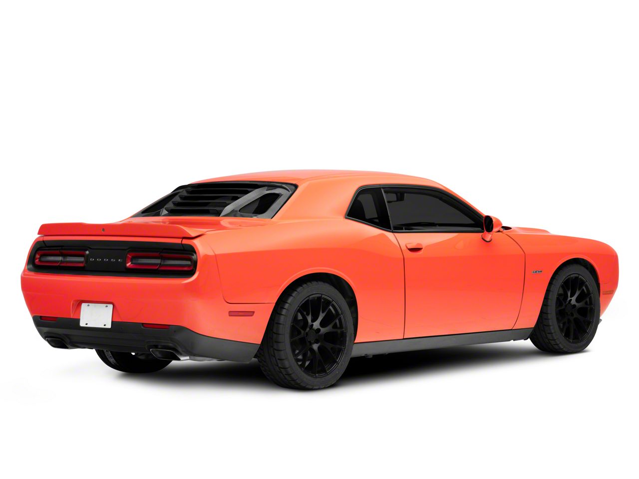 Challenger Rear Window Louvers; Carbon Fiber Print (08-23 Challenger ...