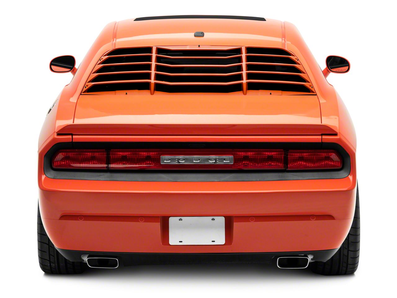 Challenger Rear Window Louvers; Unpainted (08-23 Challenger) - Free ...