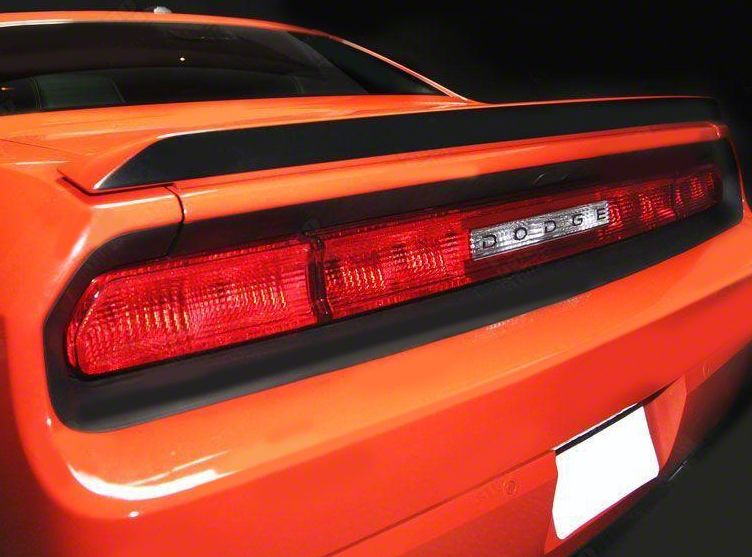 Challenger Rear Wing Blackout Stripe; Matte Black (15-18 Challenger ...