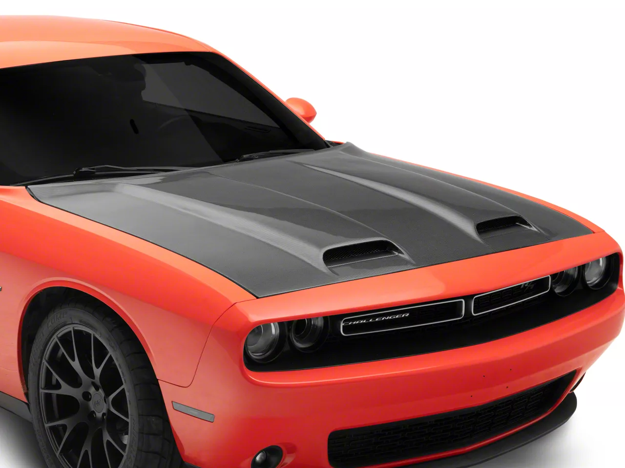 Challenger Redeye Style Hood with Vent Scoop; Carbon Fiber (08-23 ...
