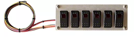 American Autowire Challenger Rocker Switch Panel; 6-Position 510921 ...