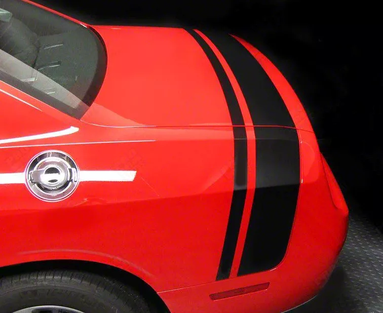 Challenger SCAT PACK Style Rear Stripes; Gloss Black (19-23 Challenger ...