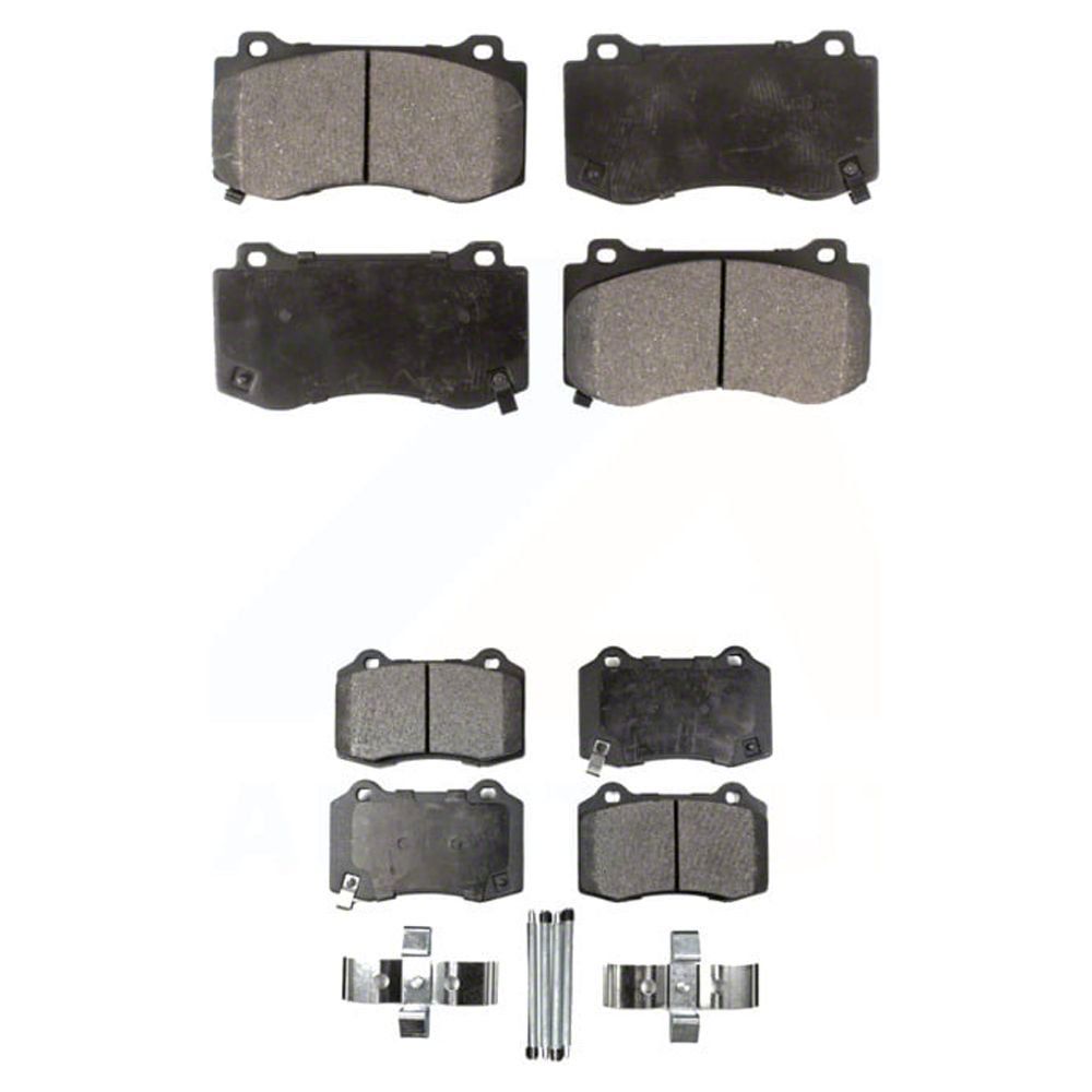 Challenger Semi-Metallic Brake Pads; Front and Rear (08-23 Challenger w ...