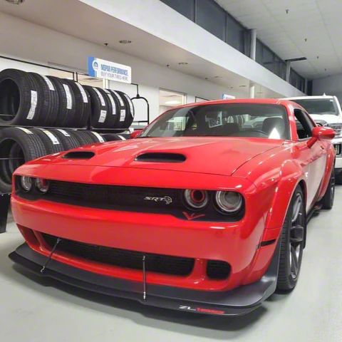 Challenger Side Skirts and Rear Extensions; Matte Black (18-23 ...
