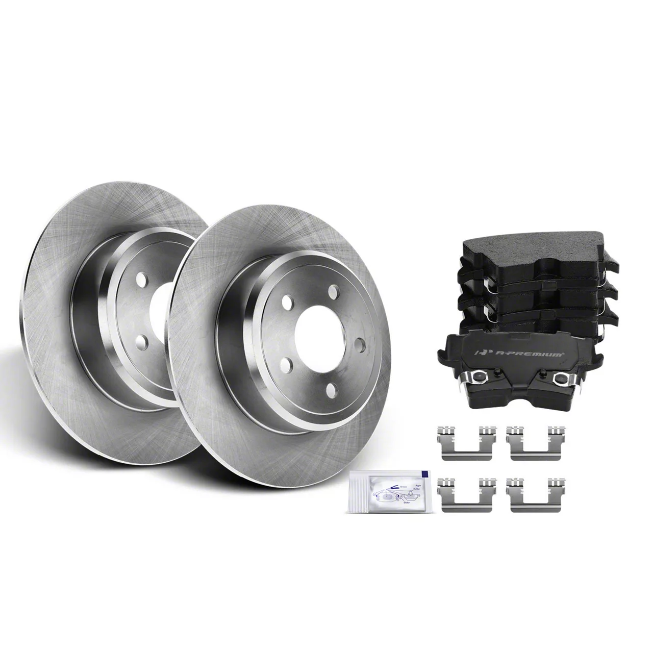 Challenger Solid Brake Rotor and Pad Kit; Rear (09-20 RWD Challenger SE ...