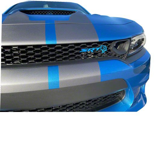 Challenger SRT Emblem Grille or Trunk Overlay Decal; 7-Inch; Carbon ...
