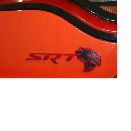 Challenger SRT Emblem Grille or Trunk Overlay Decal; 7-Inch; Carbon ...