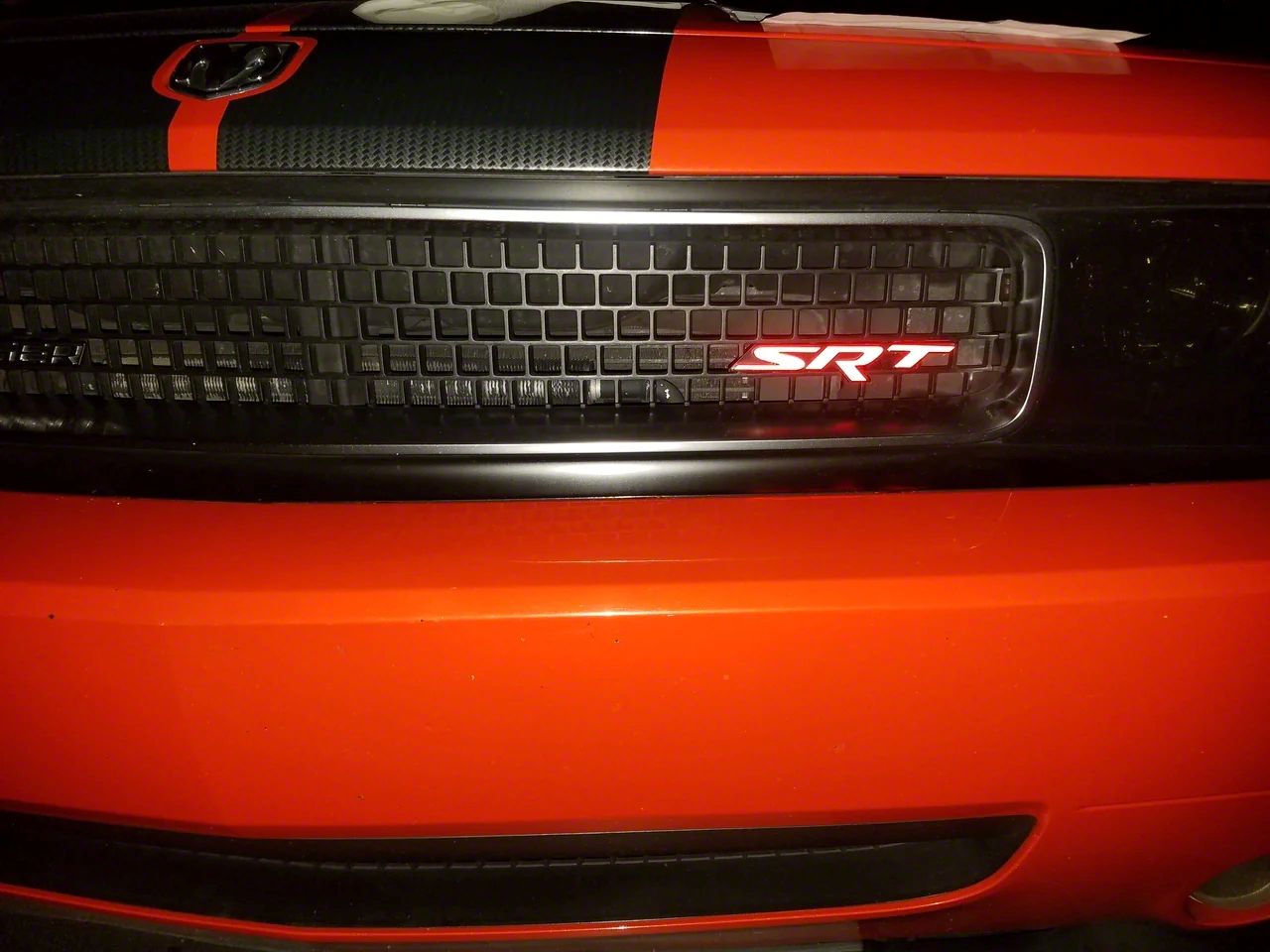 Challenger SRT Emblem Grille or Trunk Overlay Decal; 7-Inch; Red (08-23 ...
