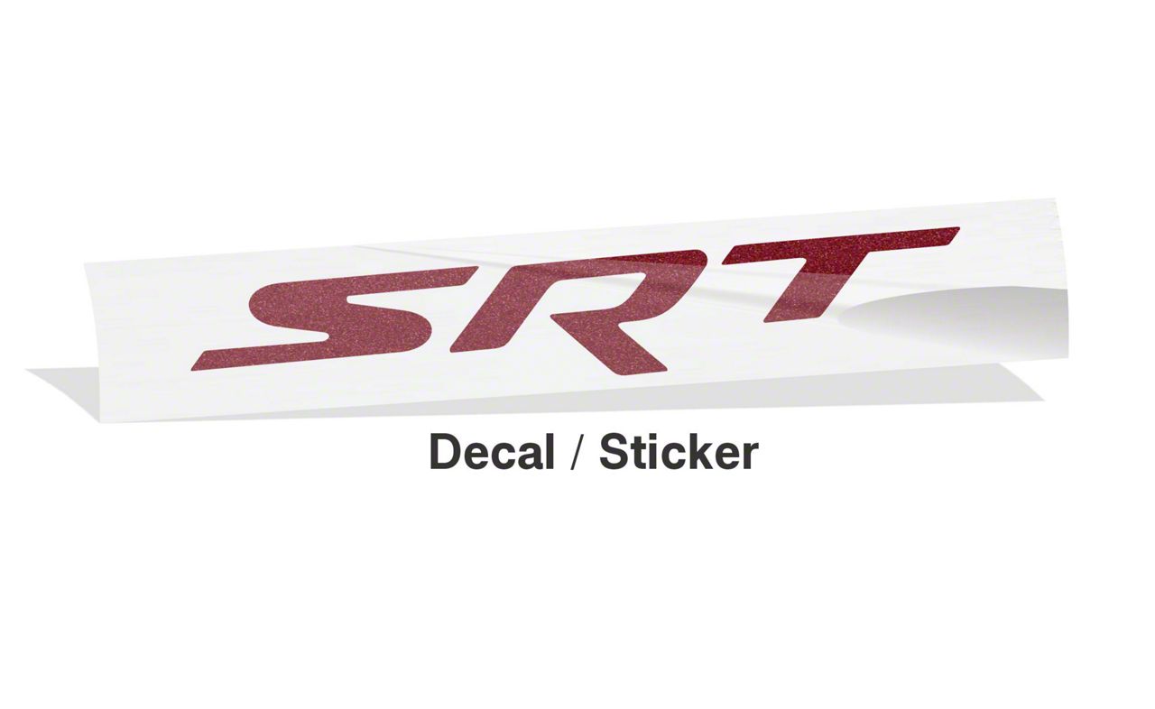 Challenger SRT Emblem Grille Overlay Decal; 6-Inch; Red Brown Metallic ...