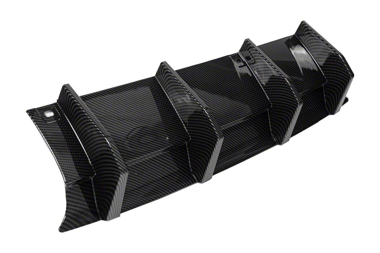 Challenger SRT Style Add-On Diffuser; Hydro-Dipped Carbon Fiber (15-23 ...