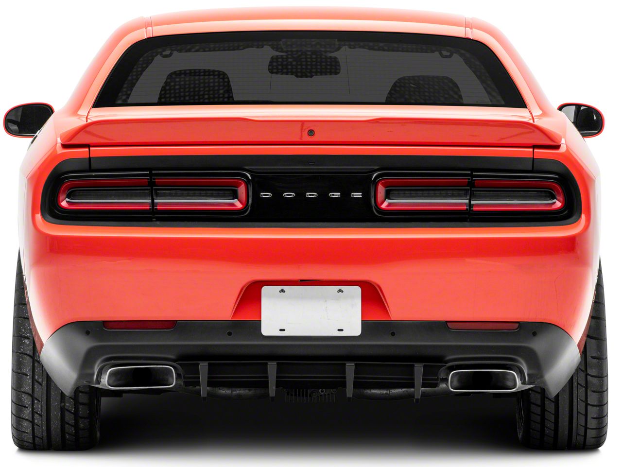 Challenger SRT Style Add-On Rear Diffuser; Matte Black (15-23 ...