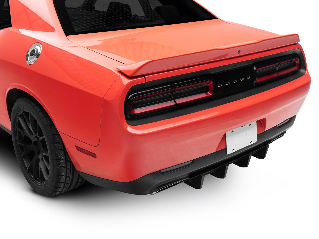 Challenger SRT Style Add-On Rear Diffuser; Matte Black (15-23 ...