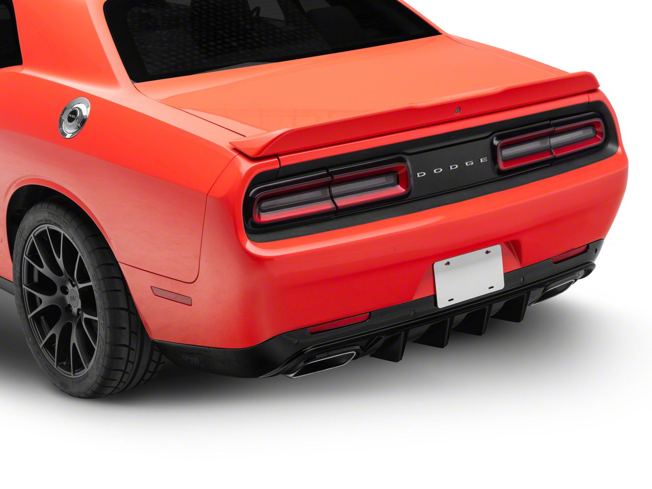 Challenger SRT Track Package Rear Diffuser; Gloss Black (15-23 ...