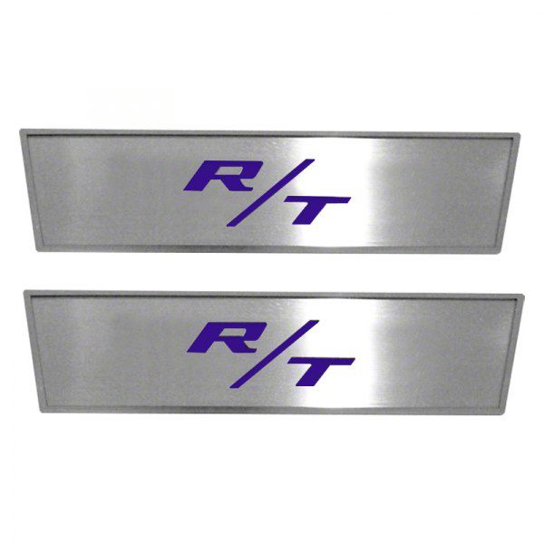 Challenger Stainless Door Badge Plate with R/T Logo; Plum Crazy (08-14 ...