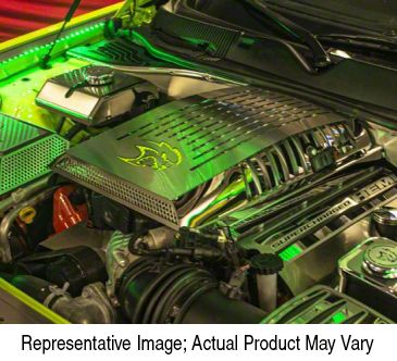 Challenger Stainless Steel HELLCAT Logo Plenum/Supercharger Engine ...