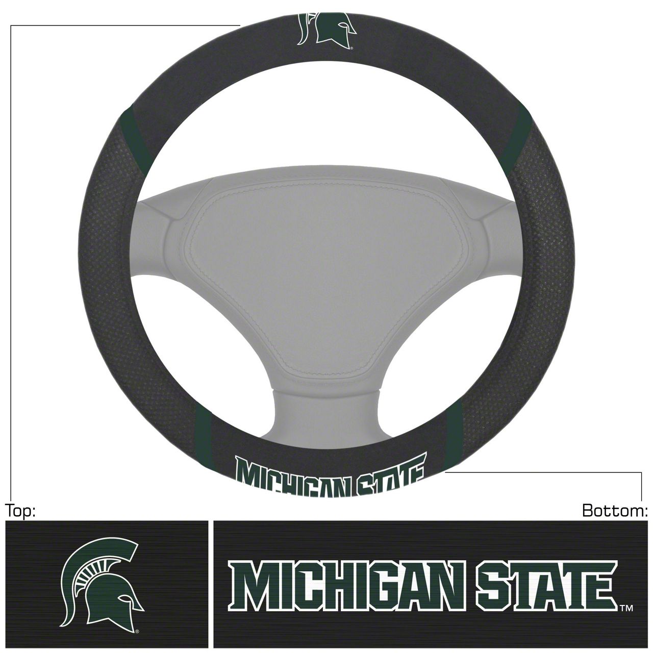Challenger Steering Wheel Cover with Michigan State University Logo ...