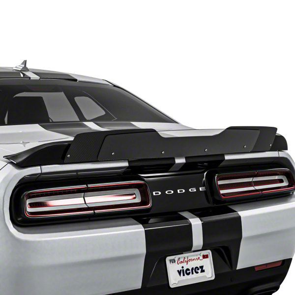 Challenger V1R Wicker Bill Rear Spoiler Add-On; Gloss Carbon Fiber (08 ...