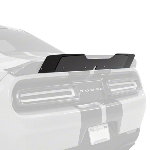 Challenger V1R Wicker Bill Rear Spoiler Add-On; Satin Black Ice (15-23 ...