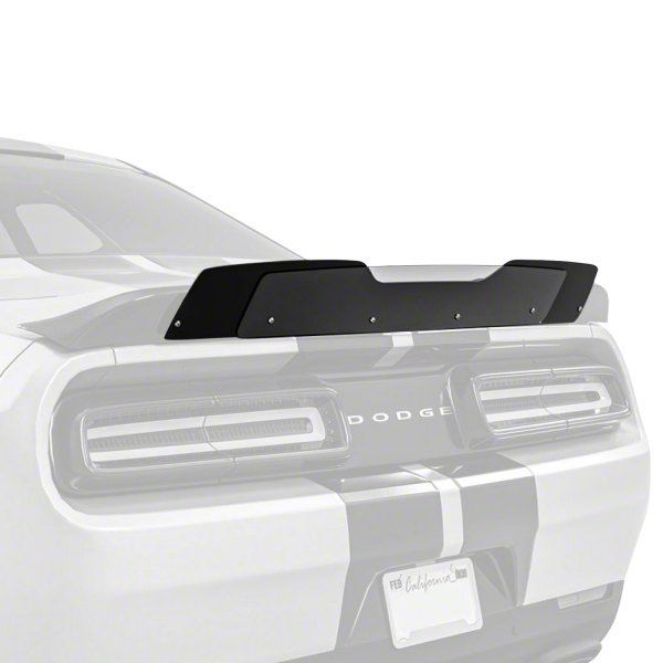 Challenger V1R Wicker Bill Rear Spoiler Add-On; Satin Black Ice (08-14 ...