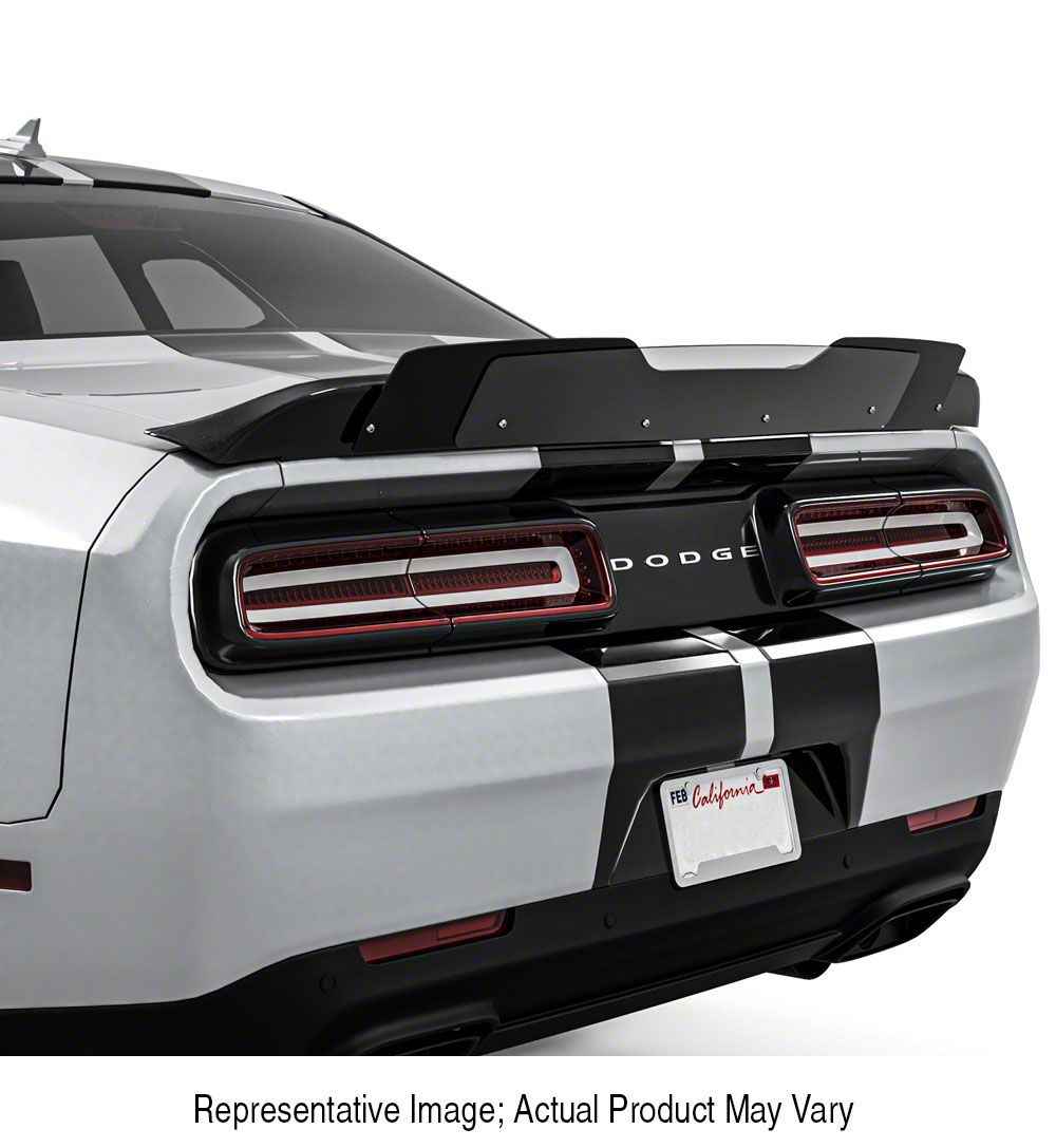 Challenger V1R Wicker Bill Rear Spoiler Add-On; Urban Camo Vinyl (08-14 ...
