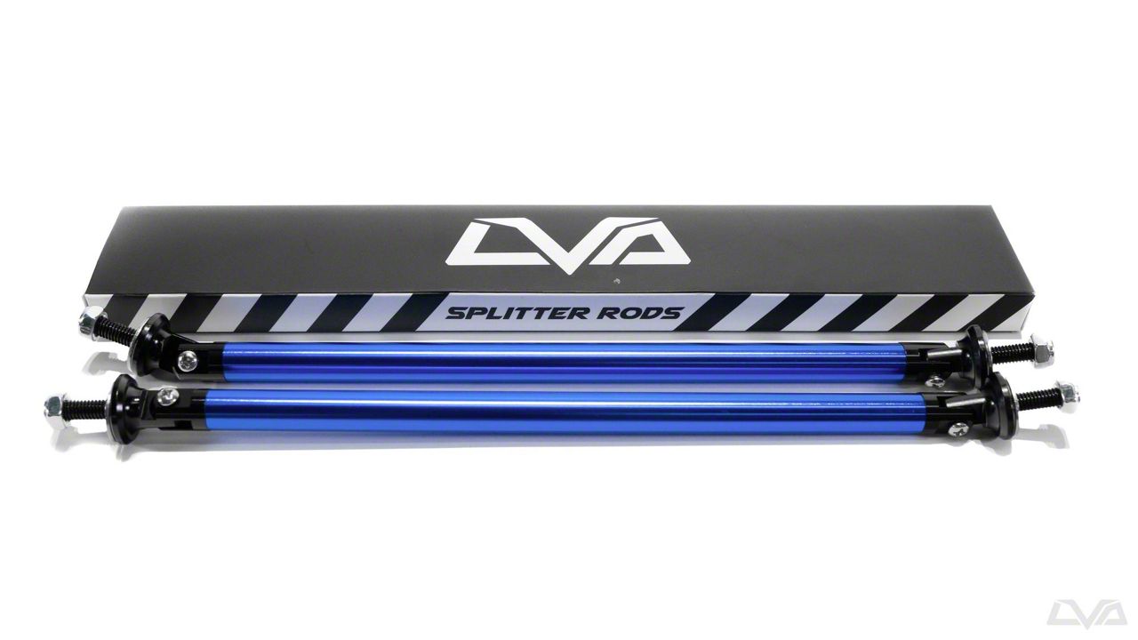 Challenger V.2 Adjustable Splitter Support Rods; Anodized Blue ...
