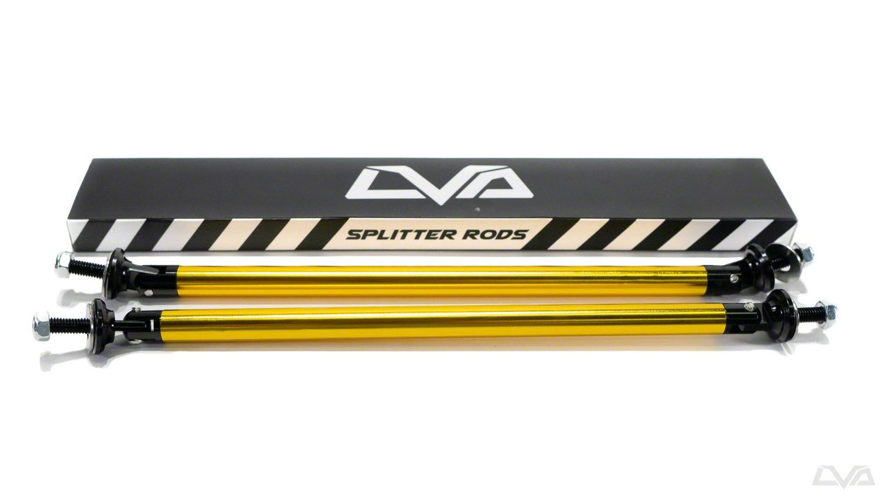 Challenger V.2 Adjustable Splitter Support Rods; Anodized Gold ...