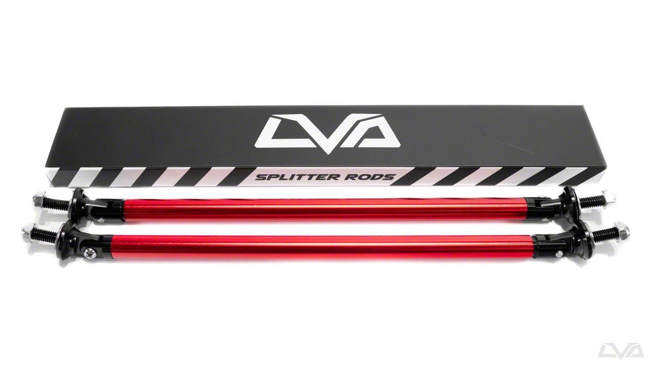 Challenger V.2 Adjustable Splitter Support Rods; Anodized Red ...