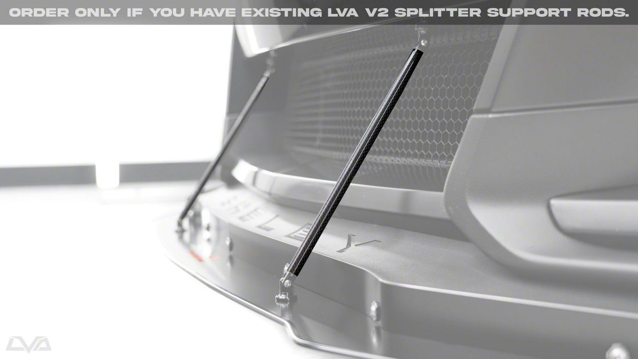 Challenger V.2 Splitter Support Rod Conversion Kit; Carbon Fiber ...