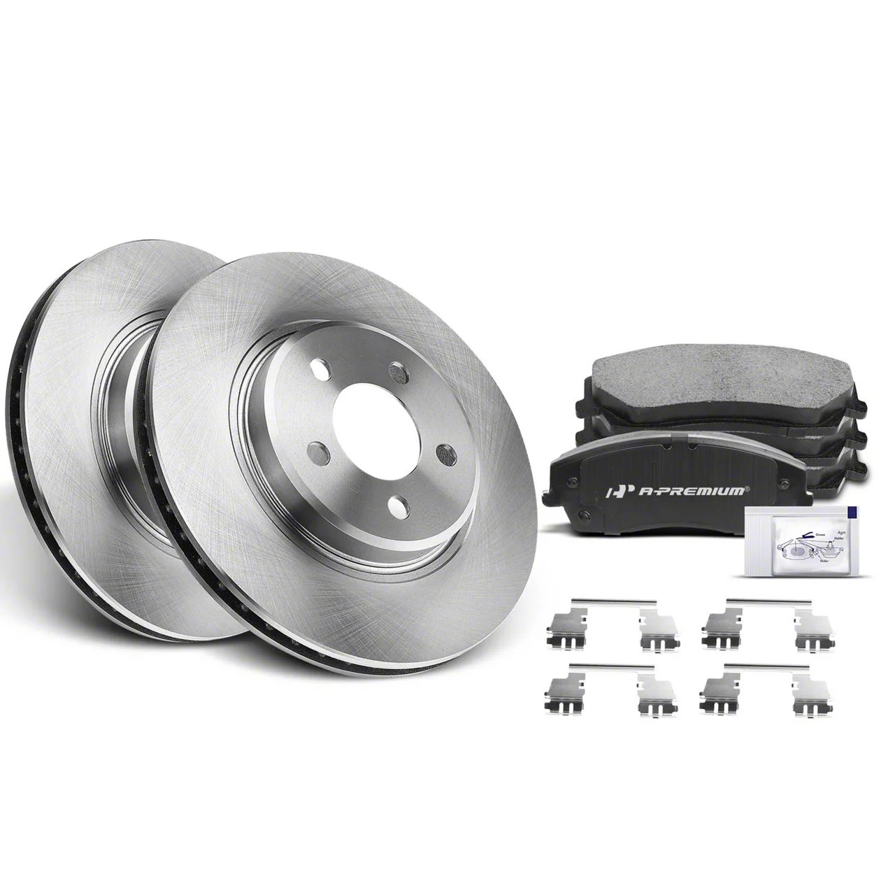 Challenger Vented Brake Rotor and Pad Kit; Front (09-23 RWD Challenger ...