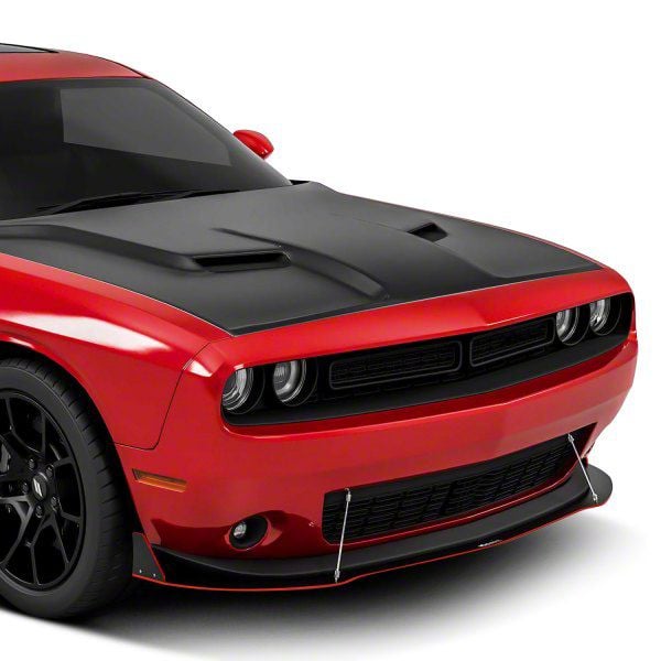 Challenger VZ Style Front Bumper Splitter; Carbon Flash Metallic (08-23 ...