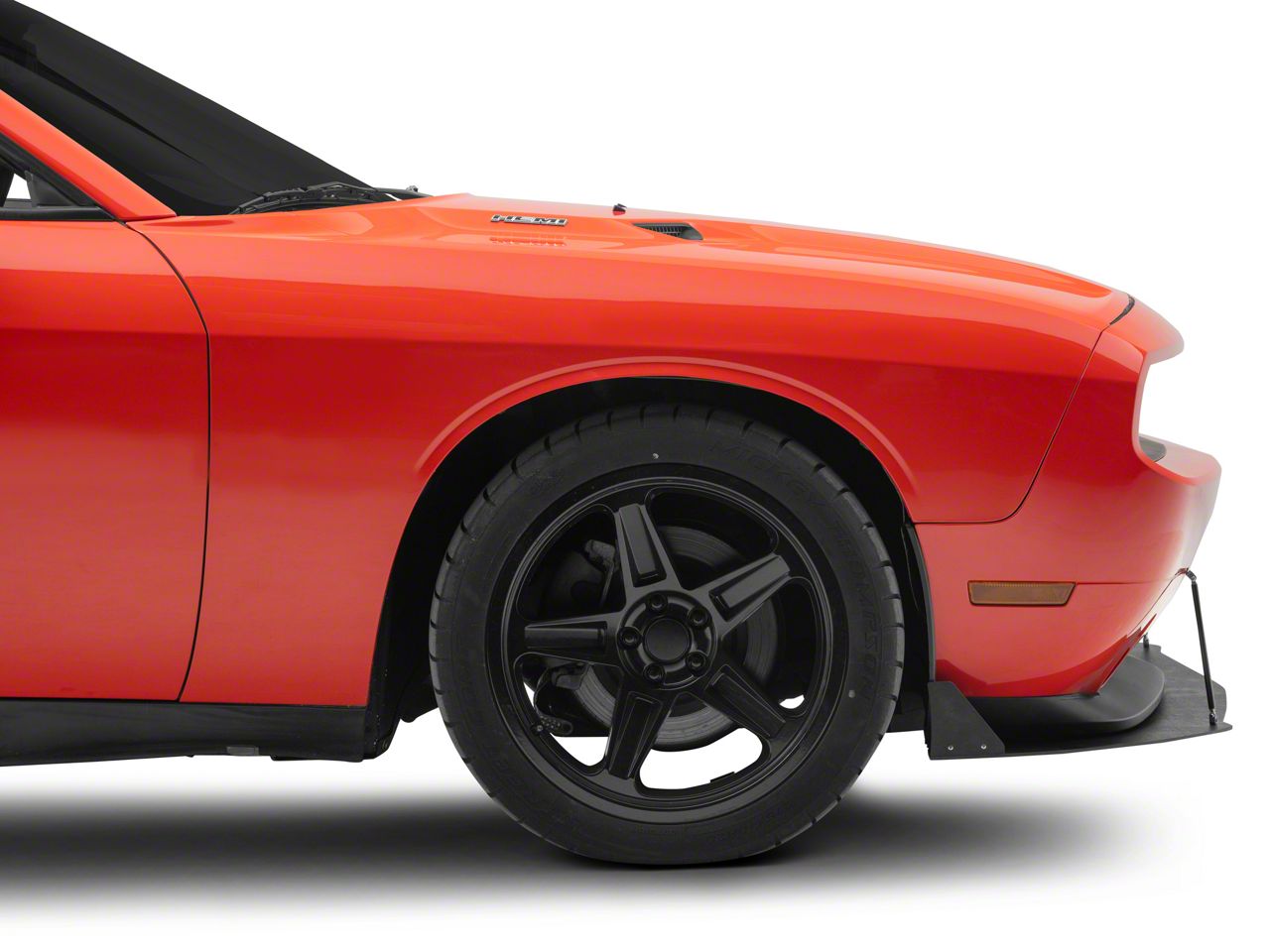 Challenger VZ Style Front Bumper Splitter; Textured Black (08-23 ...