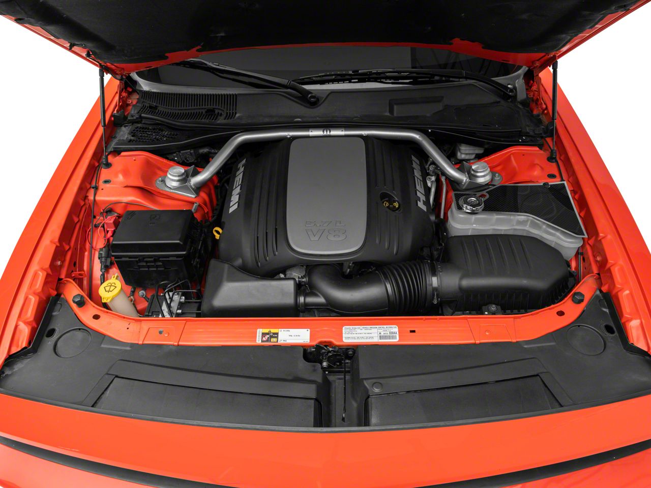 Challenger Water Tank Cover Top Plate; Carbon Fiber (11-23 V8 HEMI ...