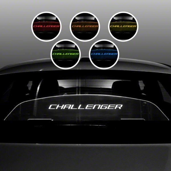 Challenger Wind Deflector with Challenger Block Letters; White Lighting ...